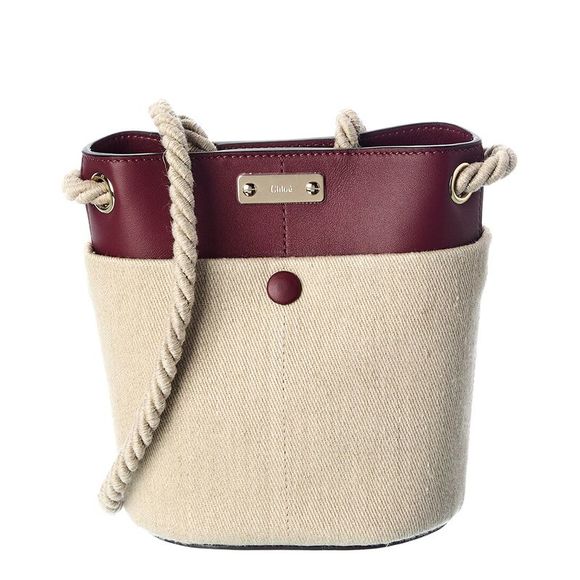 Chloé | Bags | Chlo Key Small Linen Leather Bucket Bag | Poshmark